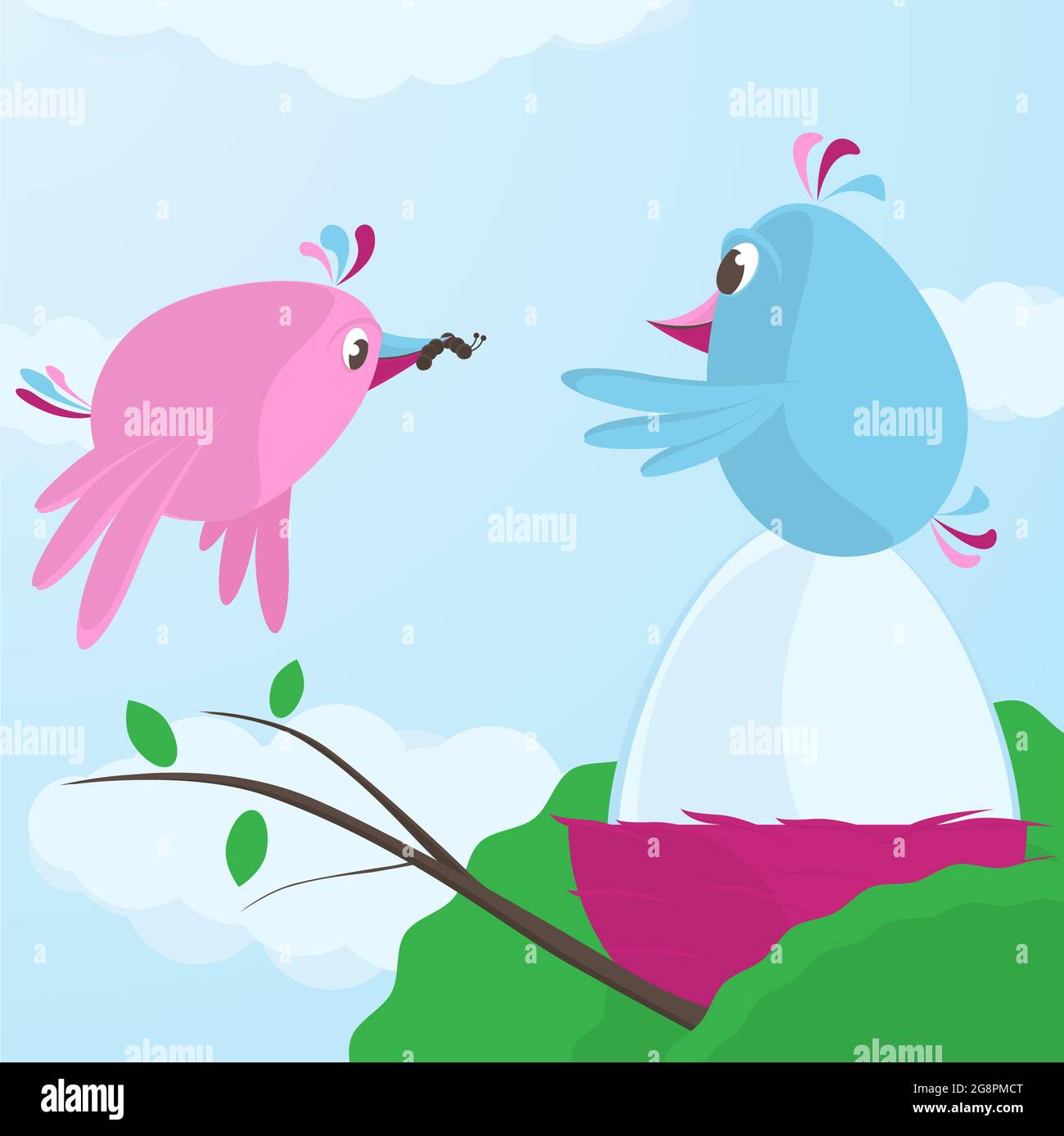 Mate feeding Stock Vector Images - Alamy