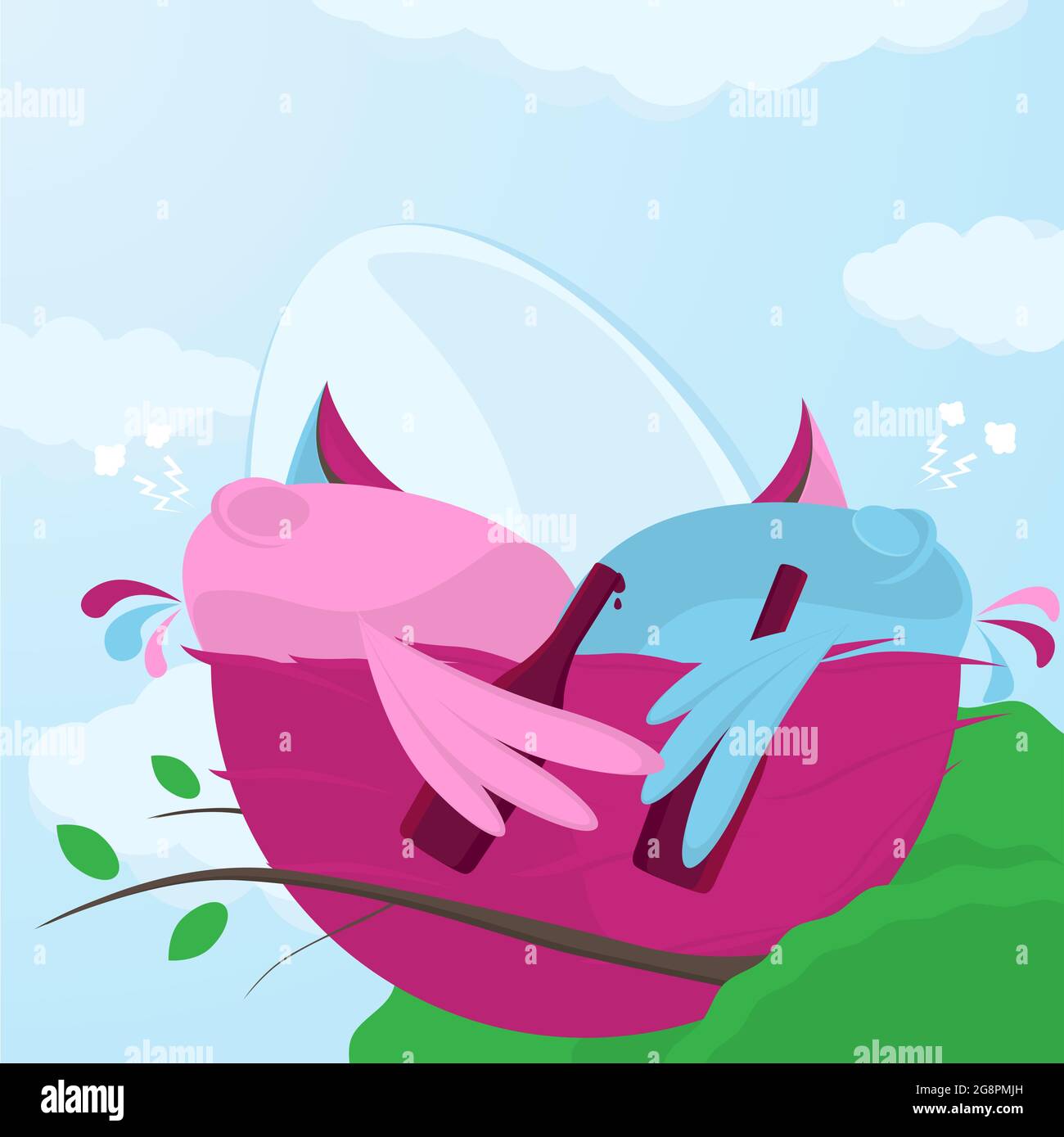 Two female characters Stock Vector Images - Alamy