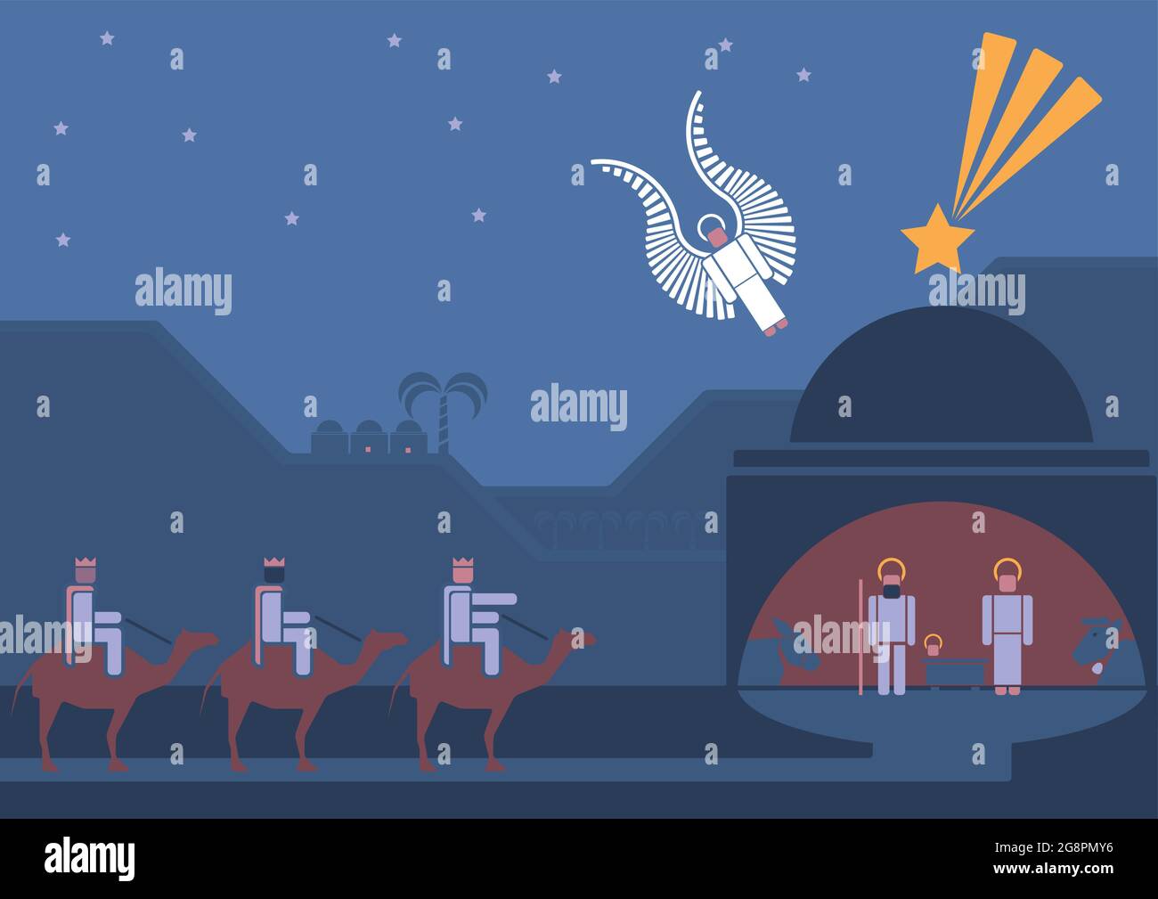 Joseph three wise men Stock Vector Images - Alamy