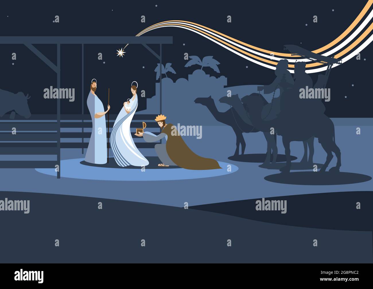 Nativity scene Stock Vector Images - Alamy
