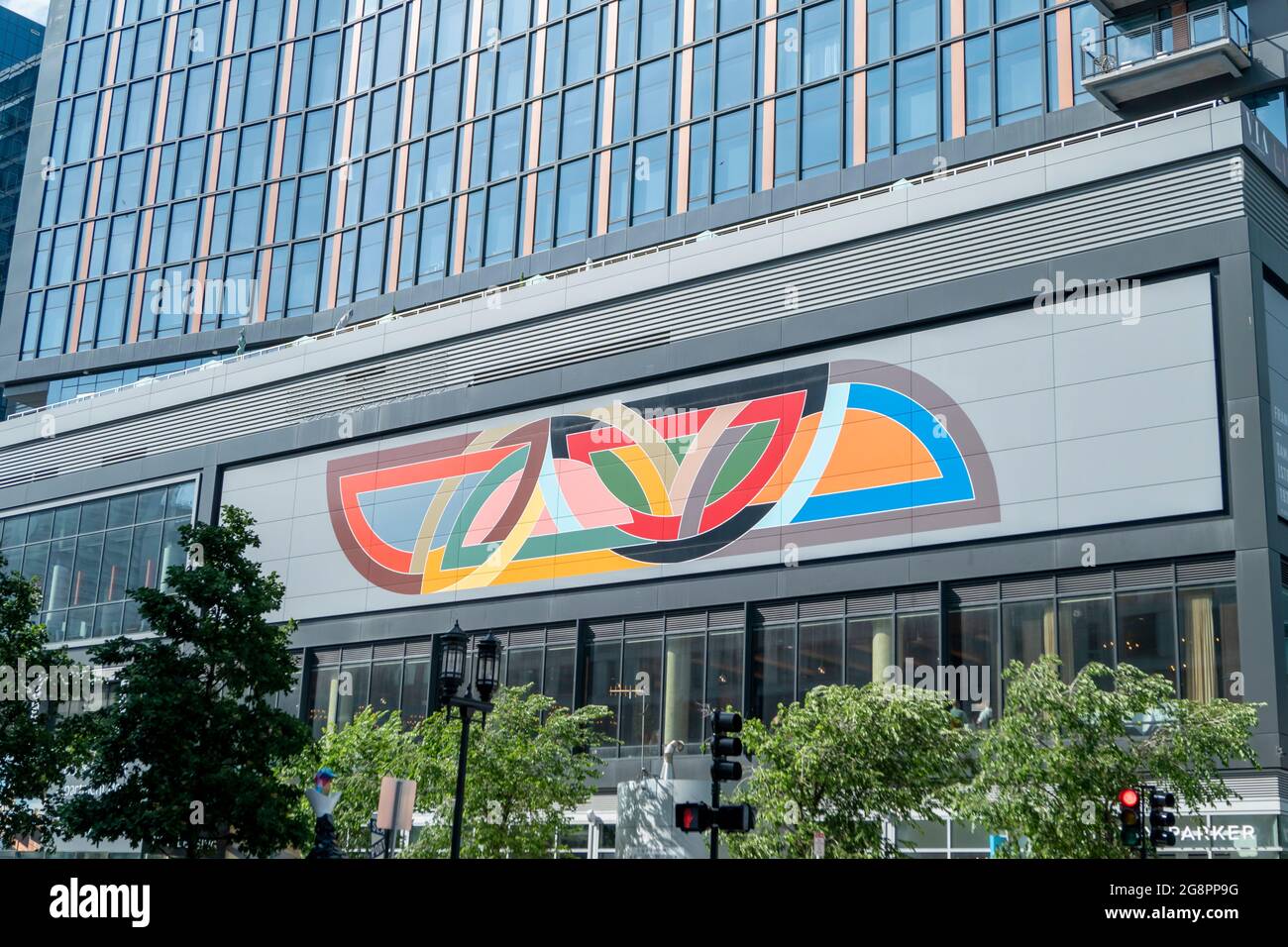 Frank Stella Damascus Gate artwork on the Seaport Boulevard in Boston ...