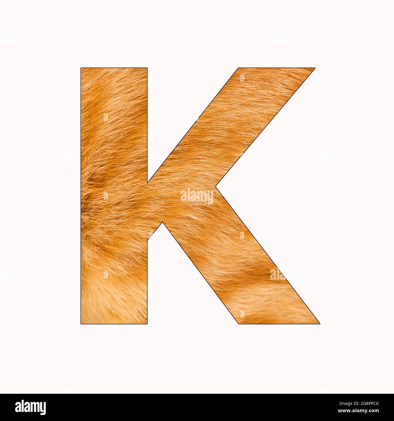 Alphabet Letter K - Cat Fur Background Stock Photo - Alamy