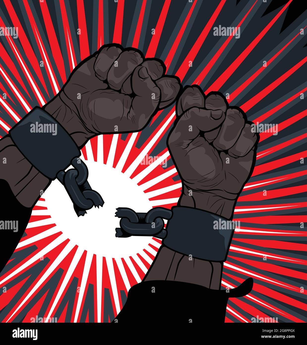 Man breaking chains hi-res stock photography and images - Alamy