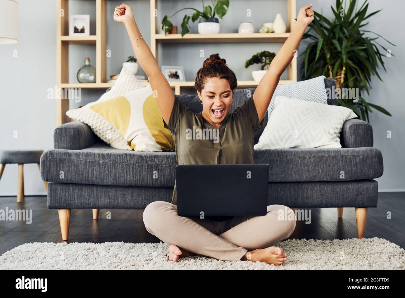 Entering all those competitions finally paid off Stock Photo - Alamy