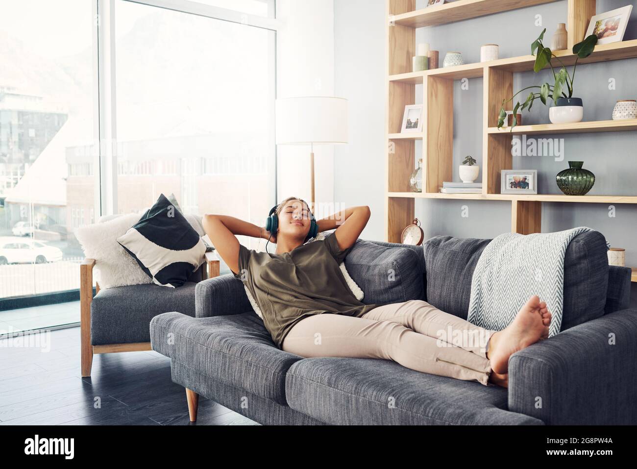 Slipping into the weekend in comfort Stock Photo - Alamy