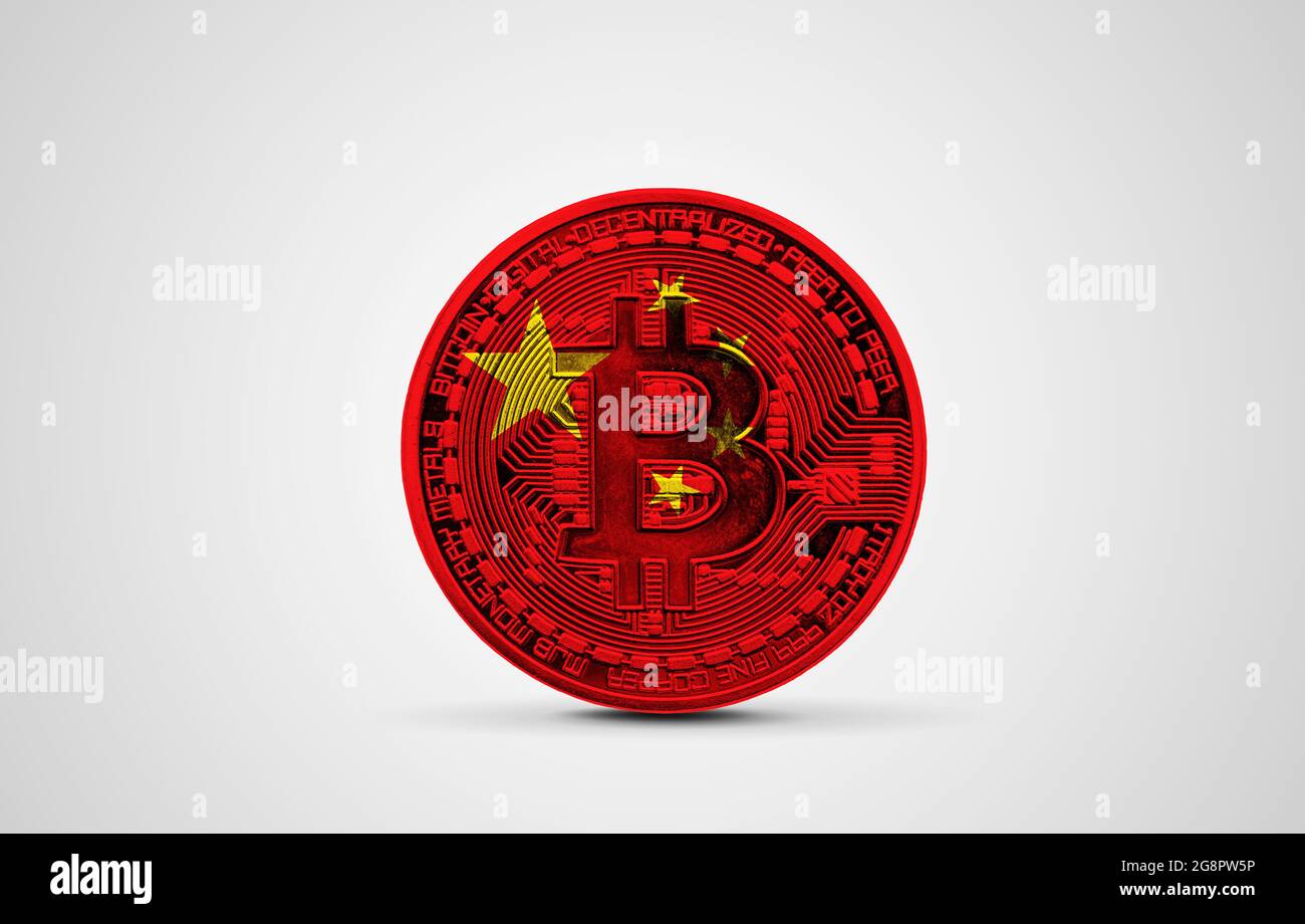 China flag and bitcoin hi-res stock photography and images - Alamy