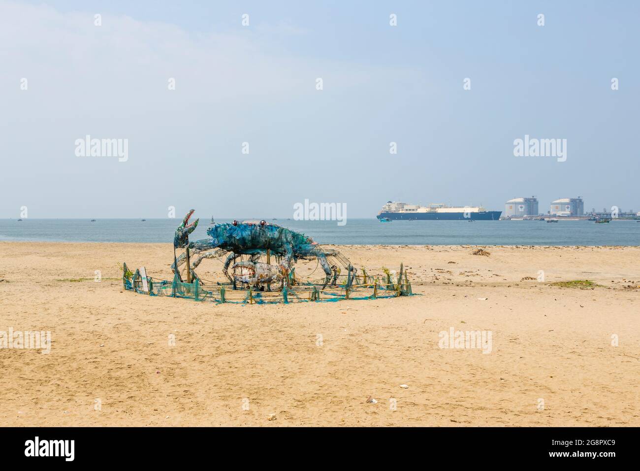 The Mad Crab, an installation or sculpture made of waste plastics to ...