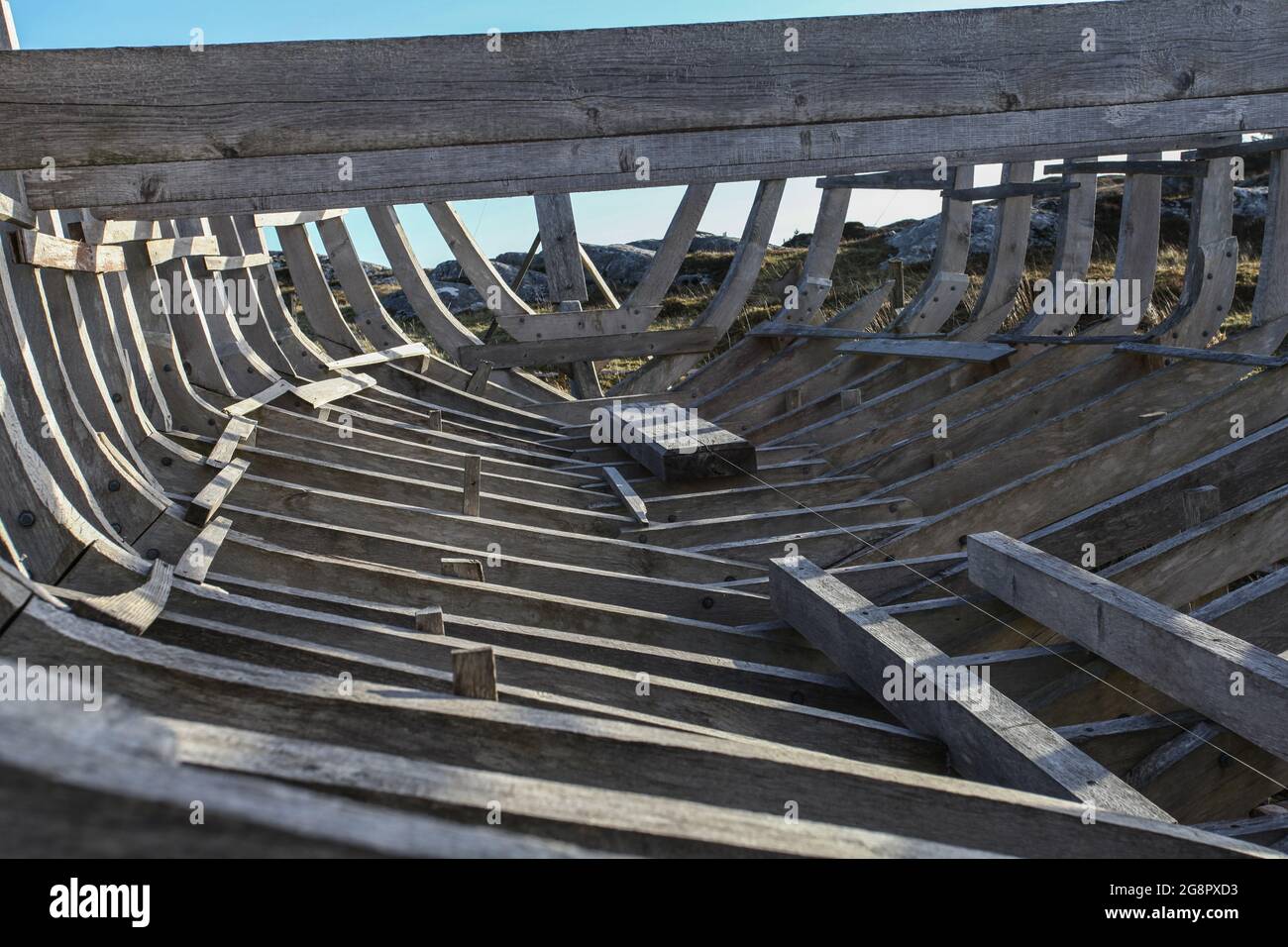 traditional boat building on the Isle of Harris Stock Photo - Alamy