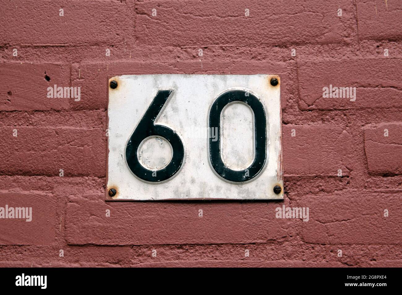 Close Up House Number 60 At Amsterdam The Netherlands 22-7-2021 Stock ...