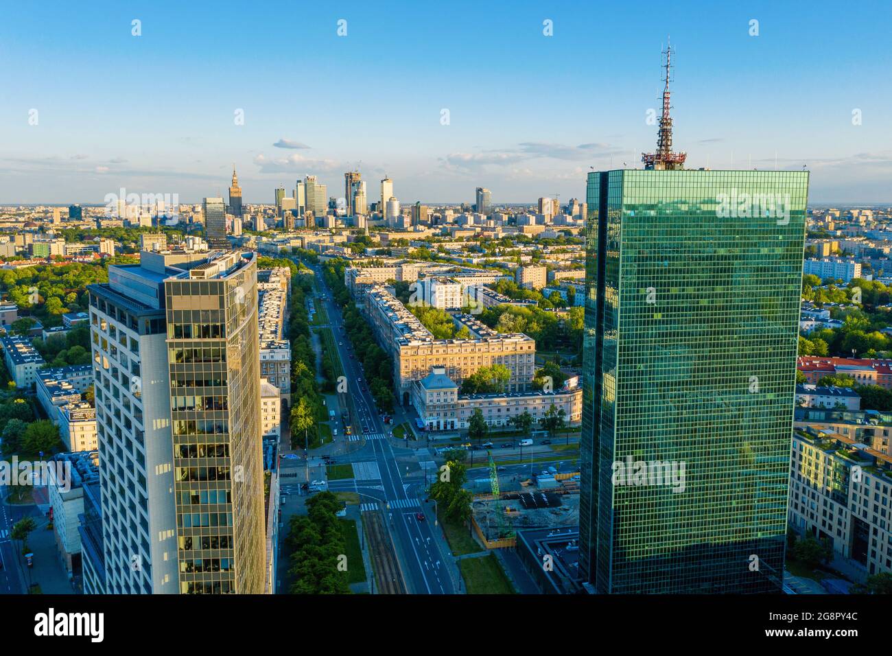Aerial view office buildings hi-res stock photography and images - Alamy