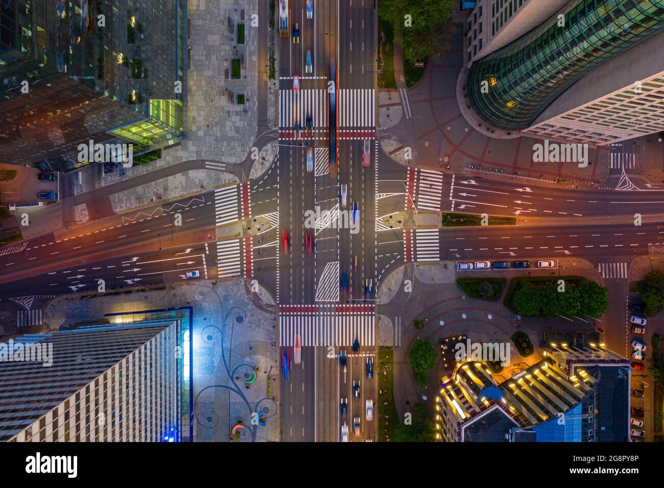 Aerial top down view traffic hi-res stock photography and images - Alamy