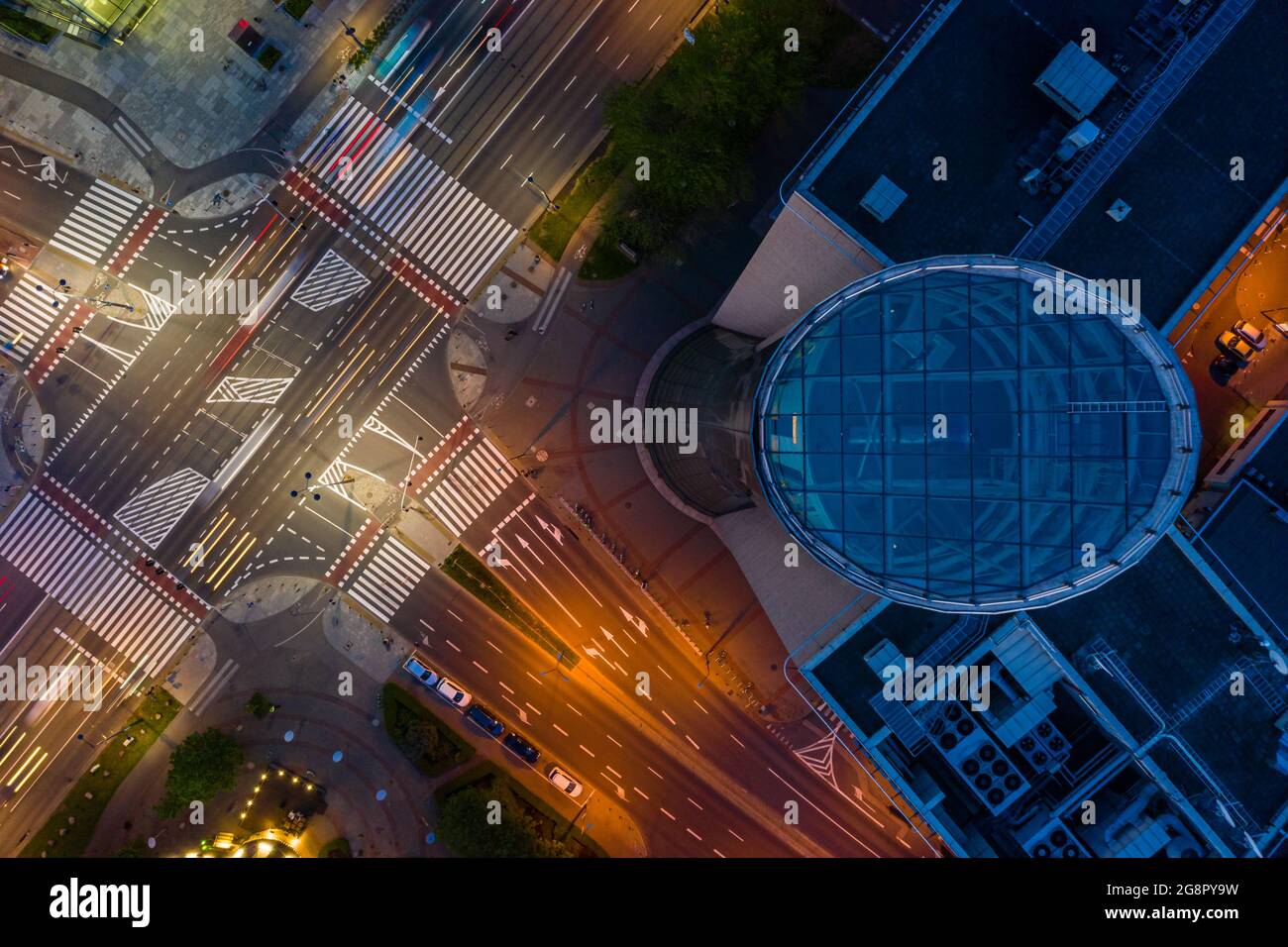 Warsaw poland top down view hi-res stock photography and images - Alamy