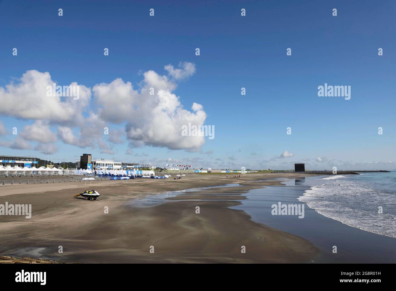 Ichinomiya, Chiba, Japan. 22nd July, 2021. Tsurigasaki Surfing Beach ...