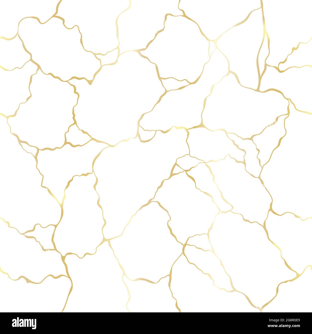 Abstract hand drawn seamless pattern, kintsugi background with gold ...