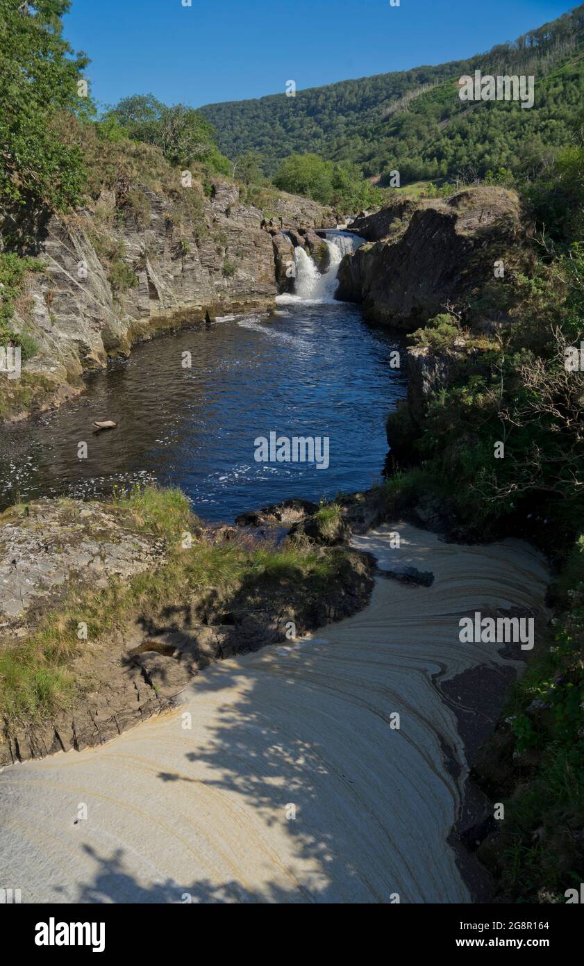 Water pollution due to agricultural waste near waterfalls by the Cwm ...