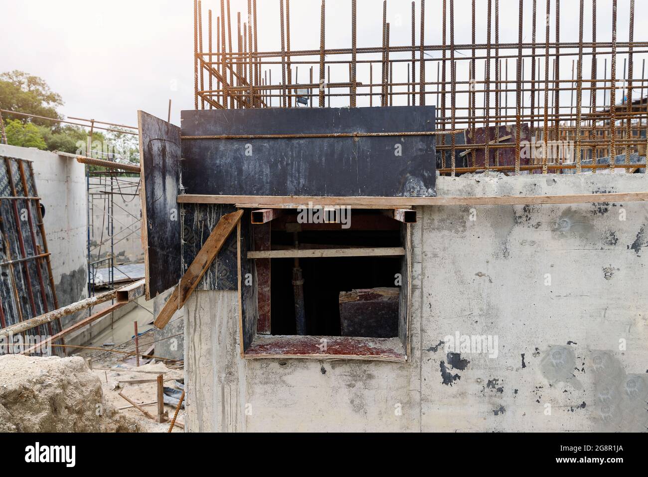 Construction site or residential buildings in progress Stock Photo - Alamy