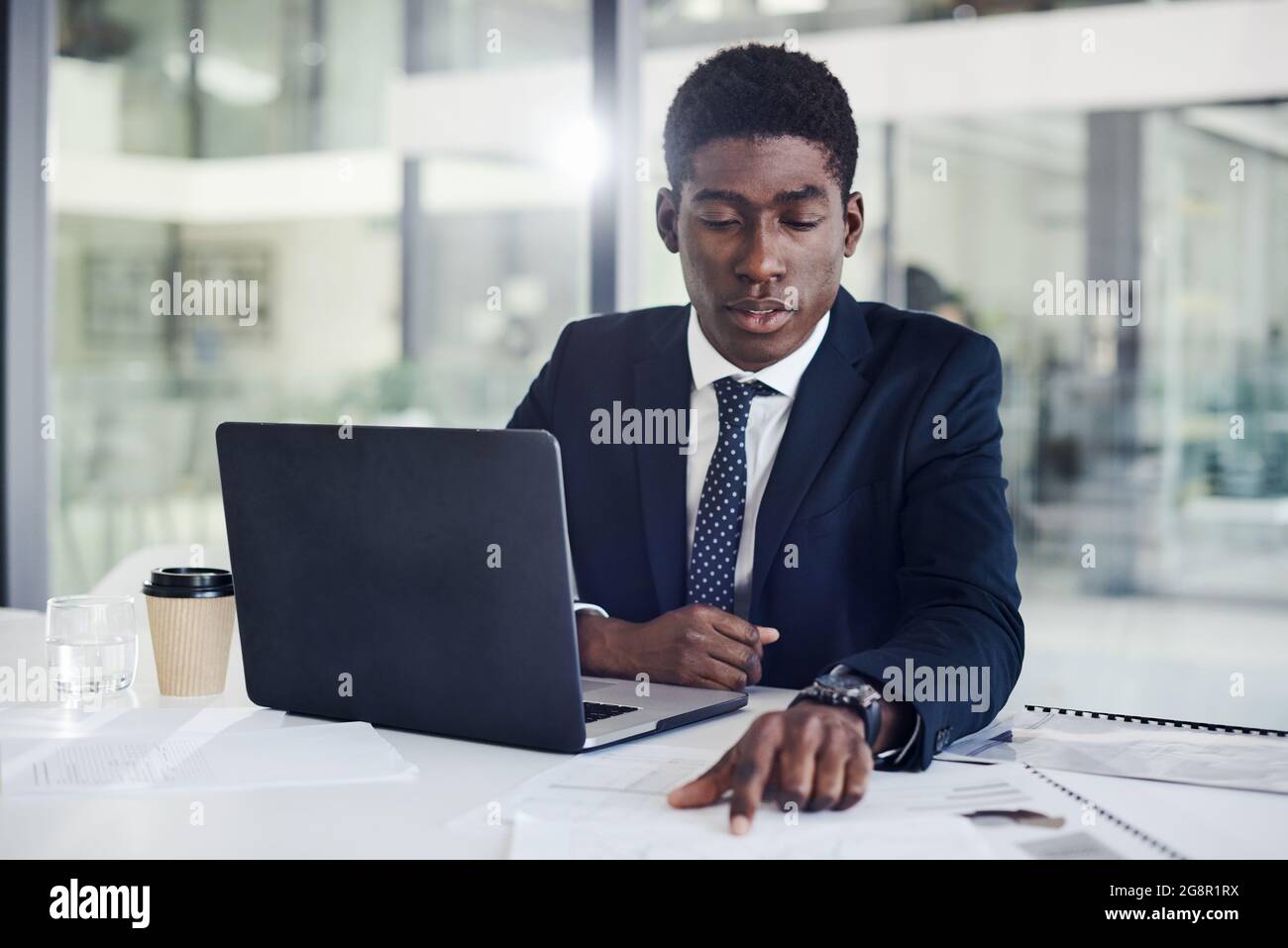 Working through some new info Stock Photo - Alamy