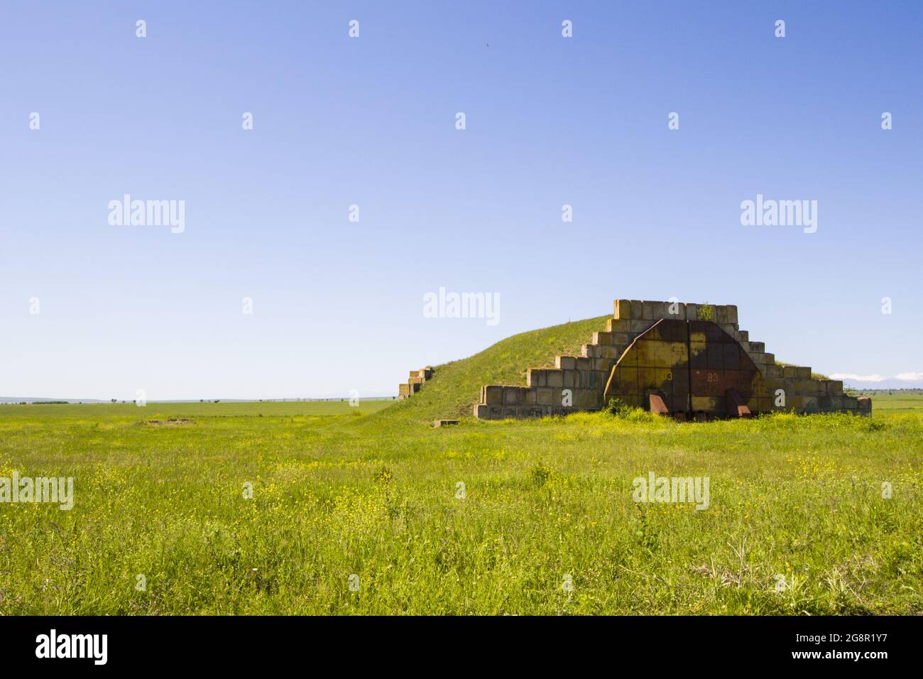 TBILISI, GEORGIA - May 14, 2021: An old, abandoned, Soviet union army ...
