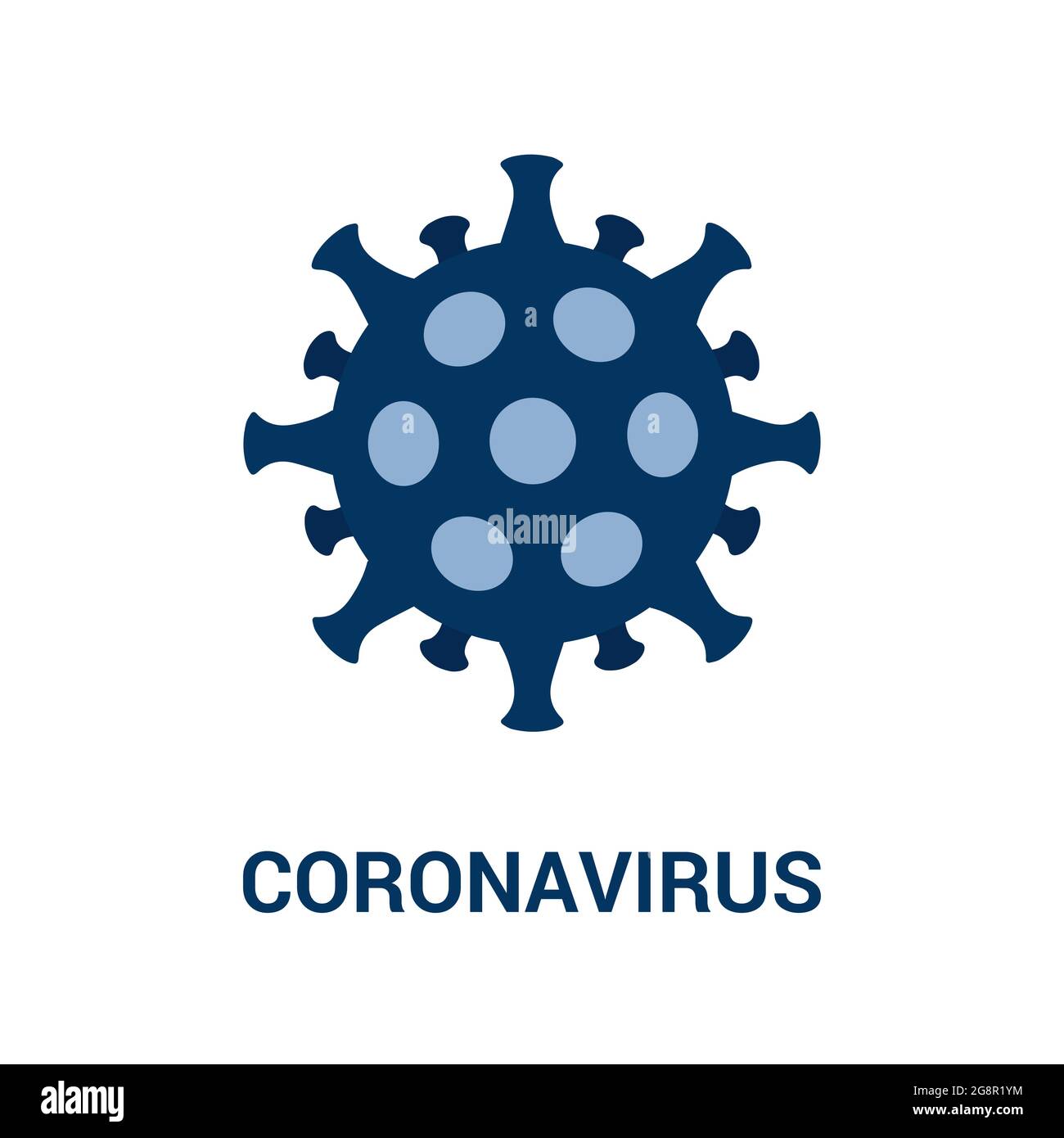 Coronavirus icon in flat style. COVID 19 pictogram, bacteria, mold ...