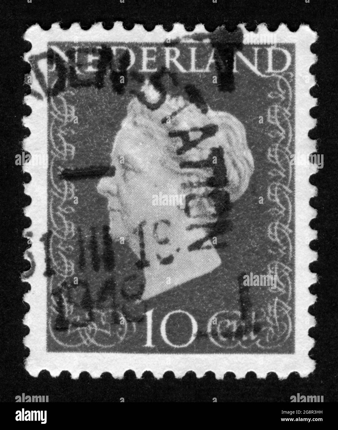 Netherlands postage stamp Black and White Stock Photos & Images - Alamy