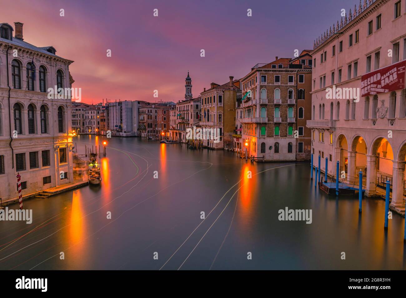 Grand Canal at sunset - Venice Stock Photo - Alamy