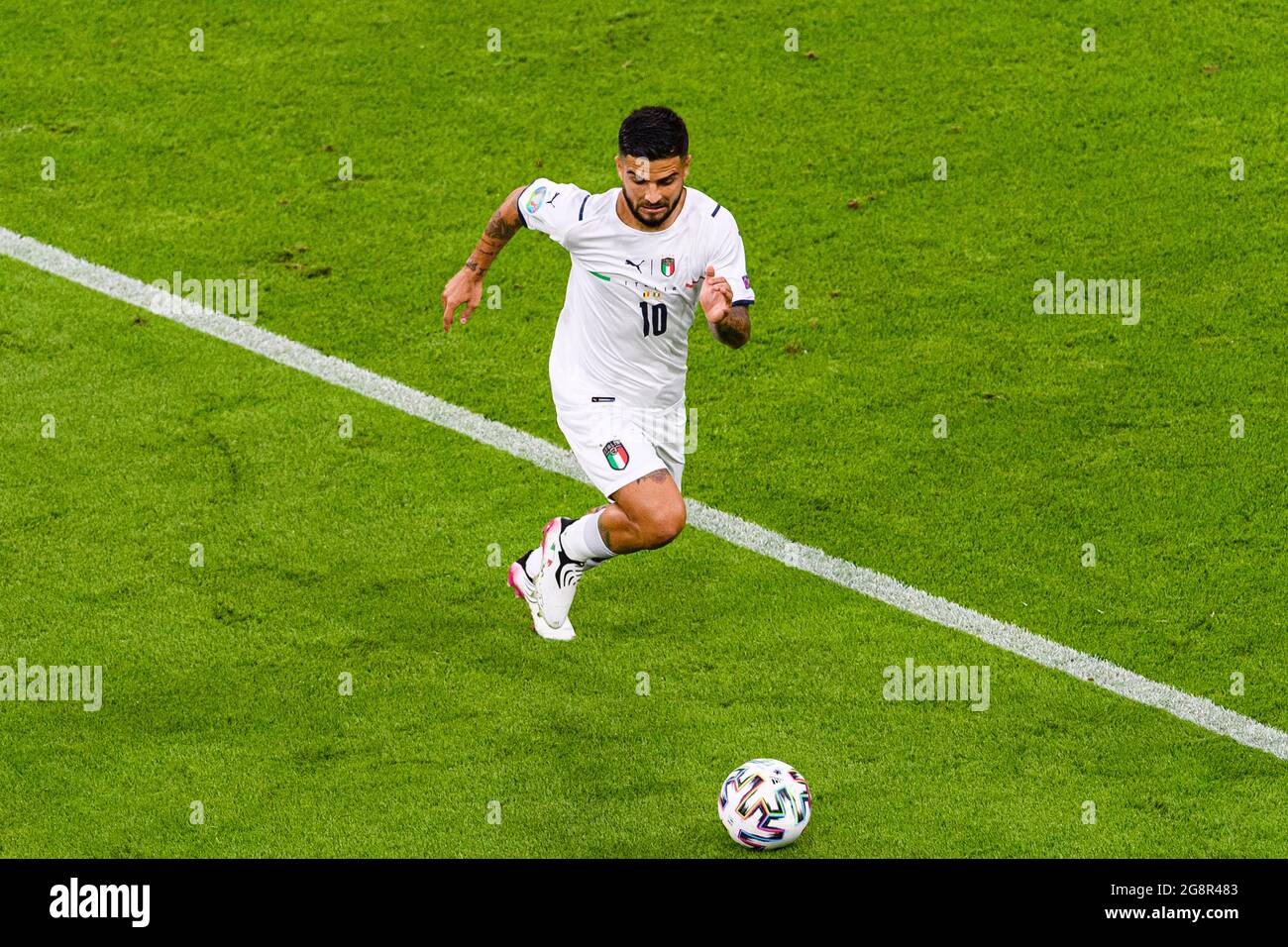 Munich, Germany - 02 July: Lorenzo Insigne of Italy in action during ...