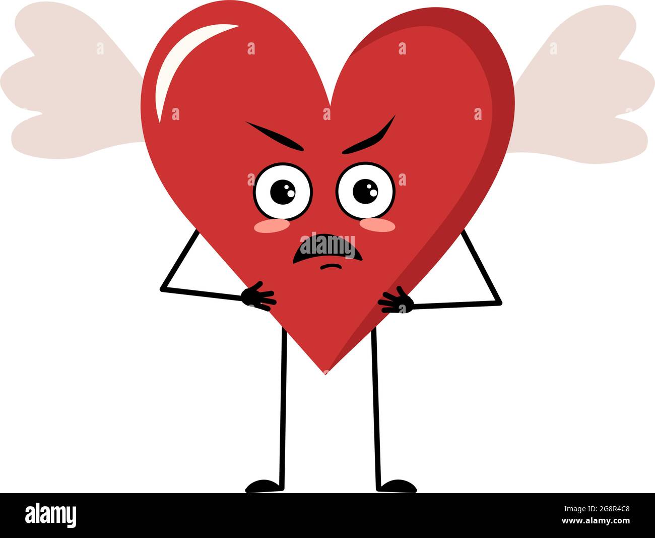 Angry heart cartoon icon Cut Out Stock Images & Pictures - Alamy