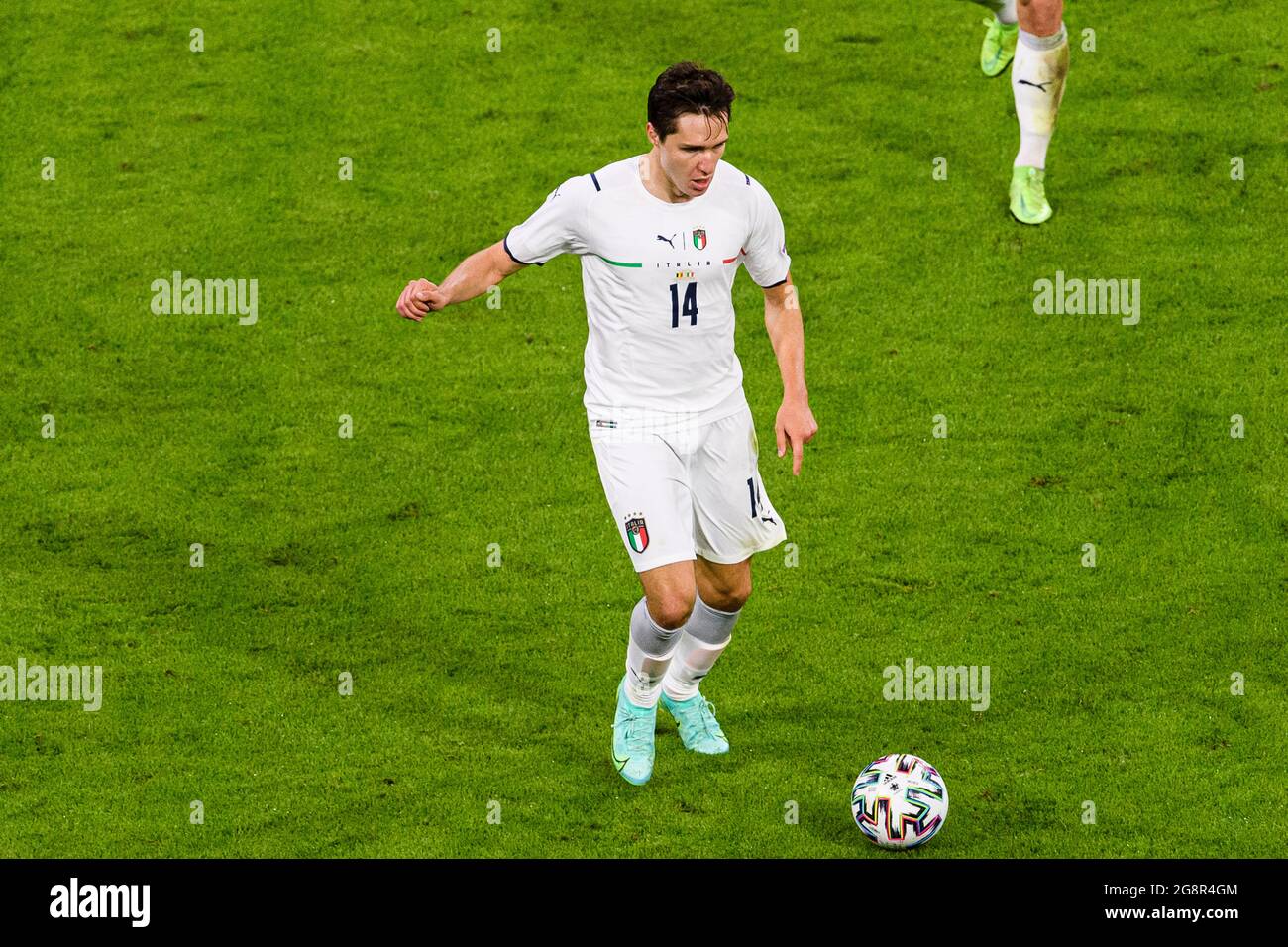 Munich, Germany - 02 July: Federico Chiesa of Italy in action during ...