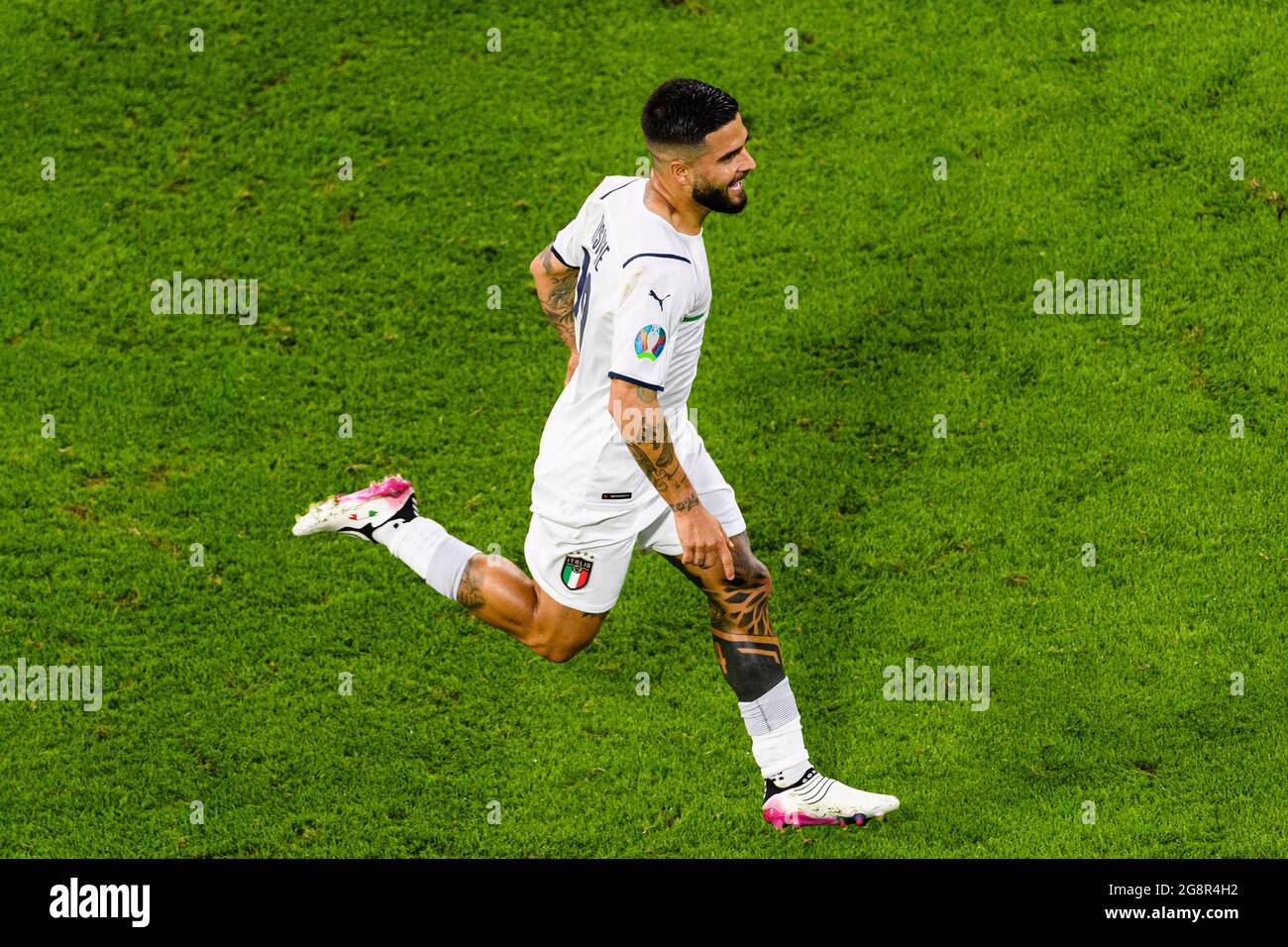 Munich, Germany - 02 July: Lorenzo Insigne of Italy celebrates his goal ...