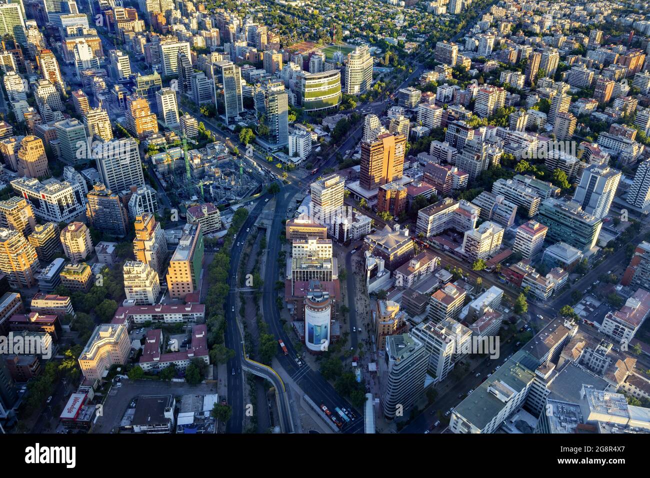 Santiago de Chile - aerial view Stock Photo - Alamy