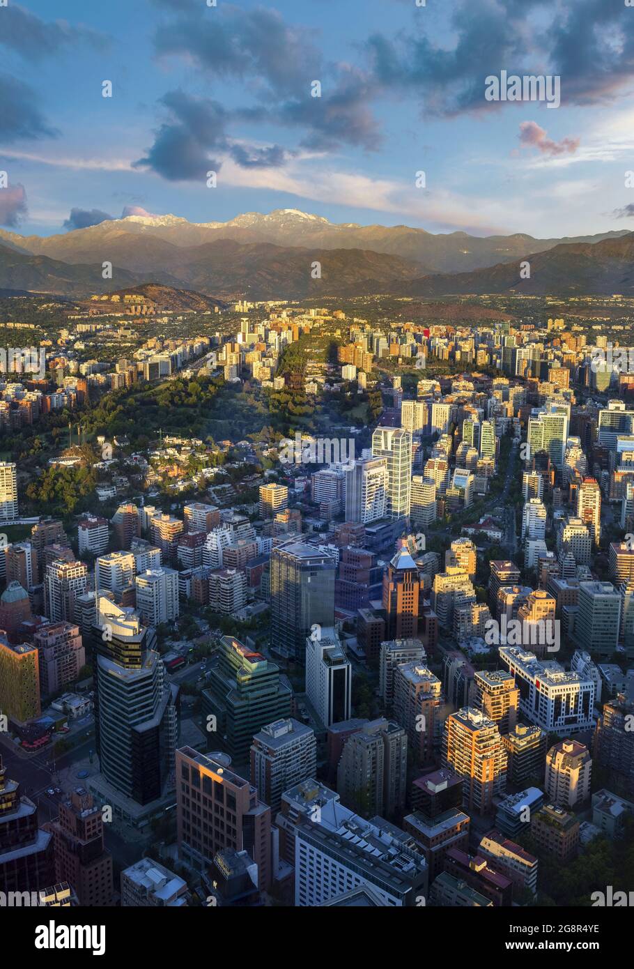 Santiago de Chile - aerial view Stock Photo - Alamy