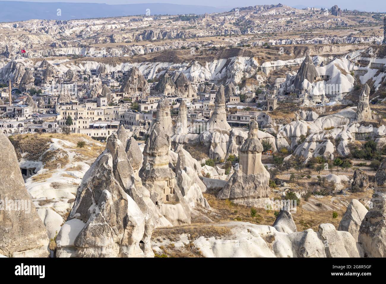 Beautiful view of the historic Fairy Chimneys in Cappadocia, Turkey ...