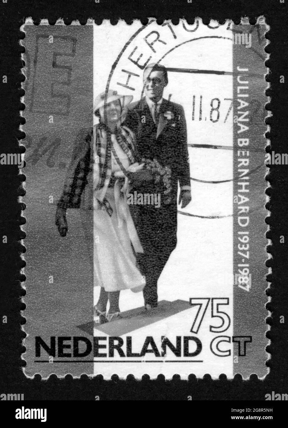 Netherlands postage stamp Black and White Stock Photos & Images - Alamy