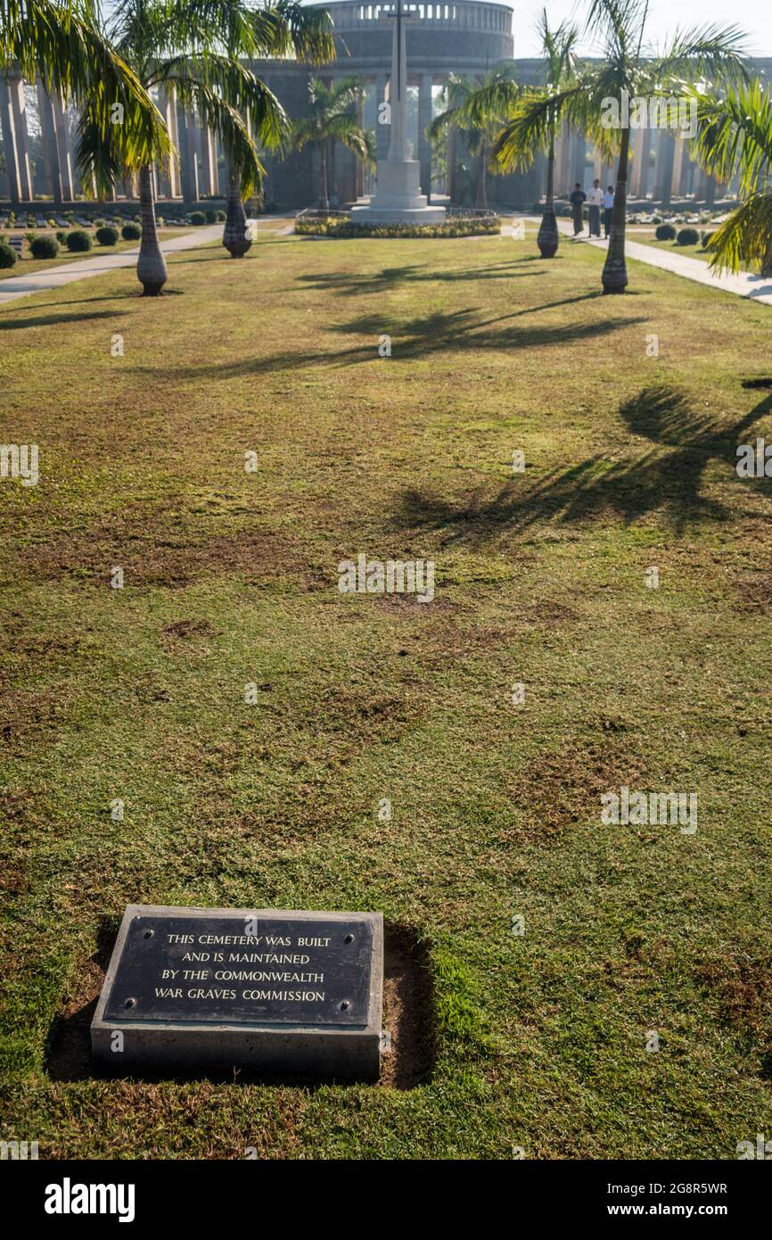 Htauk Kyant War Memorial Cemetery in Yangon, Myanmar Stock Photo - Alamy