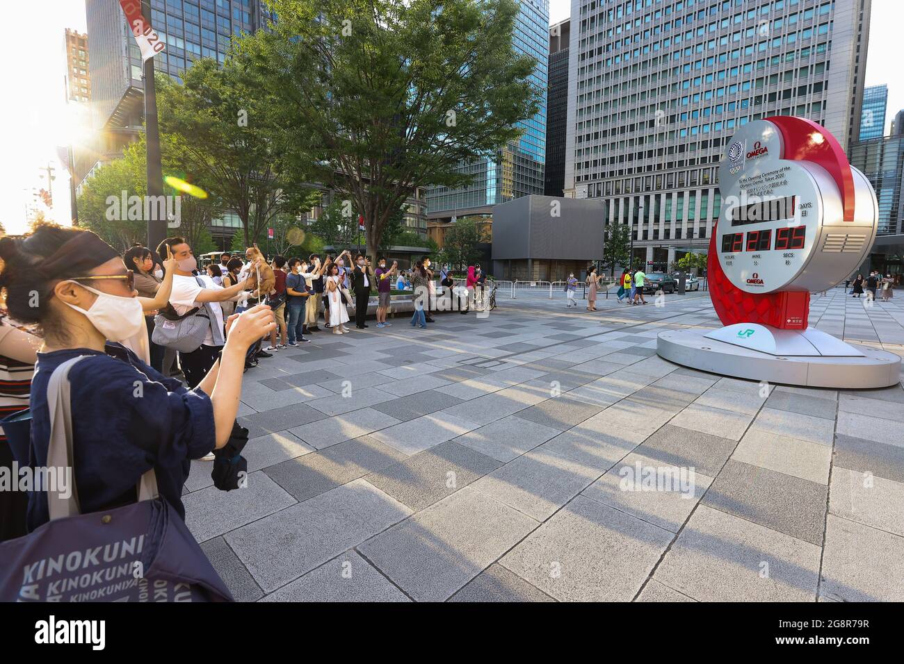 Tokyo, Japan. 22nd July, 2021. Tokyo Station, Tokyo. Countdown object ...