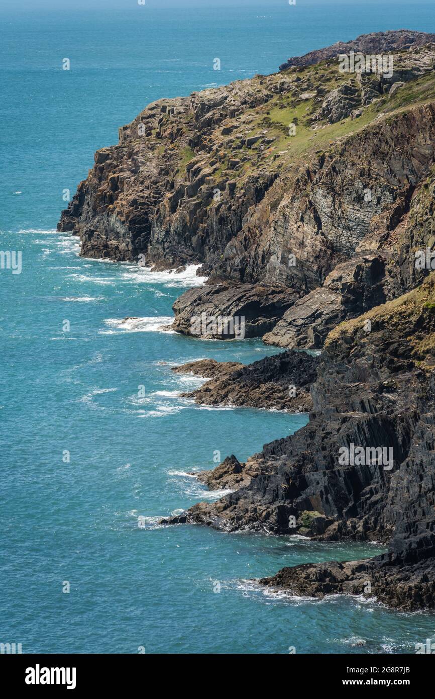 The Whitesands Bay beach and cliffs, Wales Stock Photo - Alamy