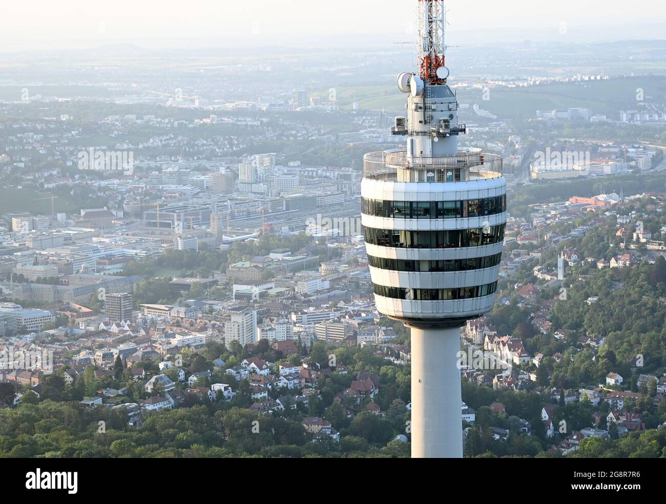 Stuttgart, Germany. 21st July, 2021. The Stuttgart television tower ...