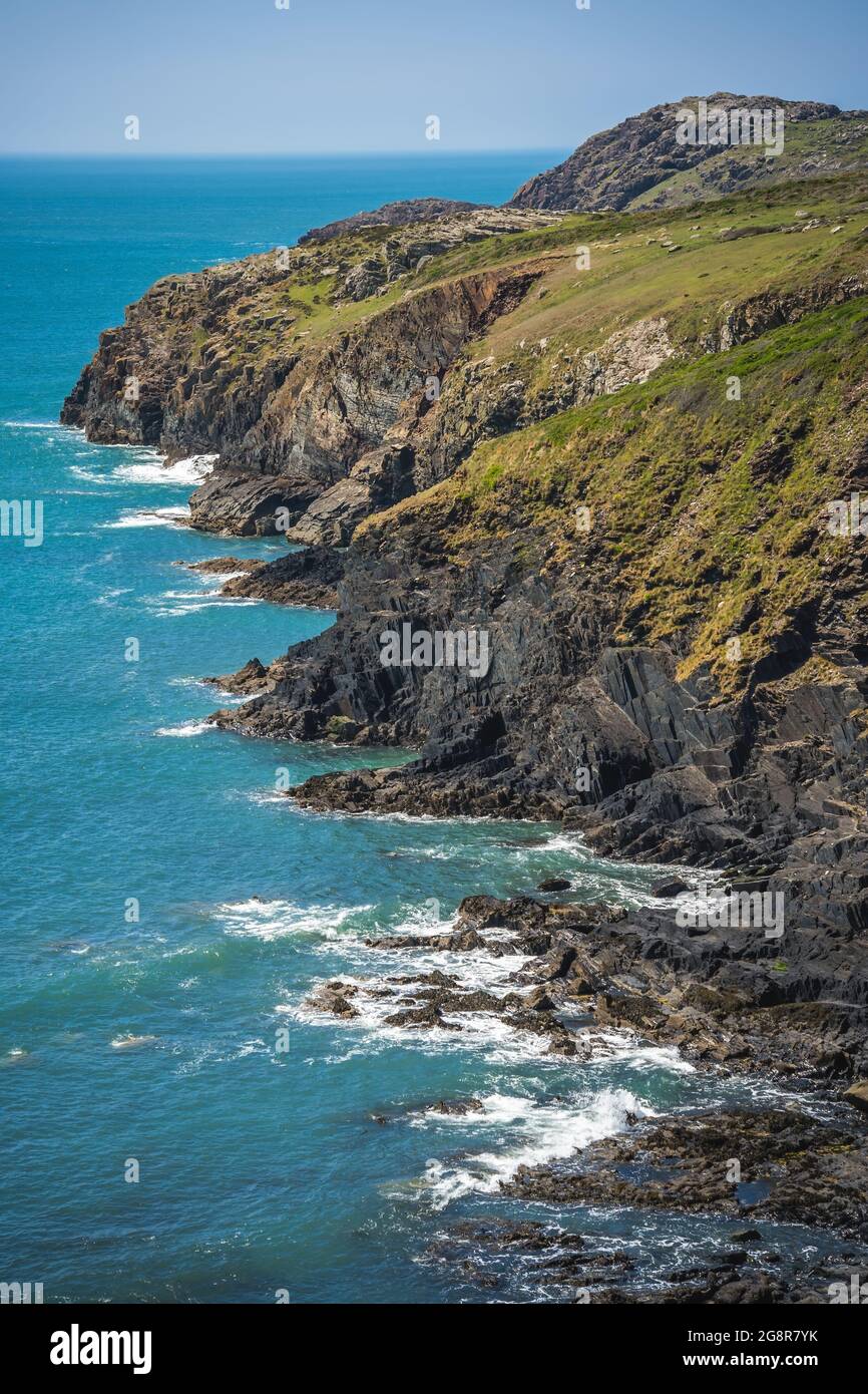 The Whitesands Bay beach and cliffs, Wales Stock Photo - Alamy