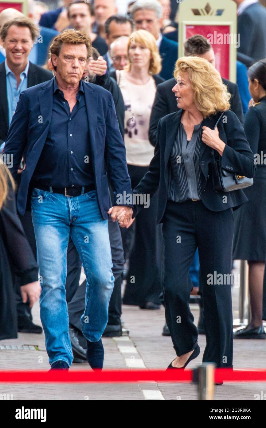 John de Mol and his wife Els attending the private farewell for Peter R ...