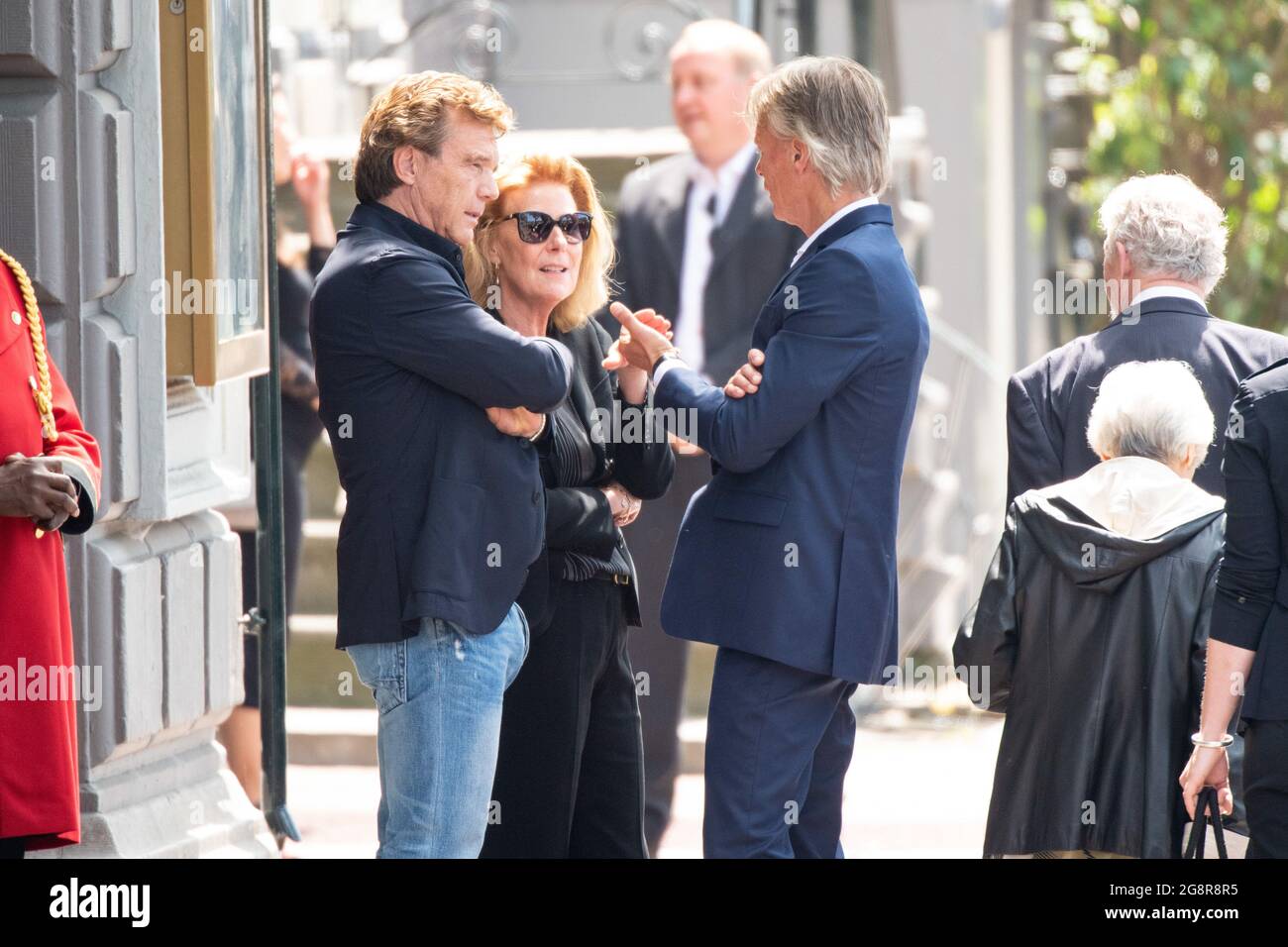 John de Mol and his wife Els attending the private farewell for Peter R ...