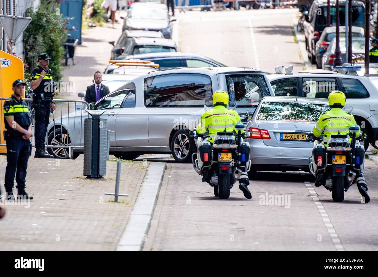 attending the private farewell for Peter R de Vries, a well known Dutch ...