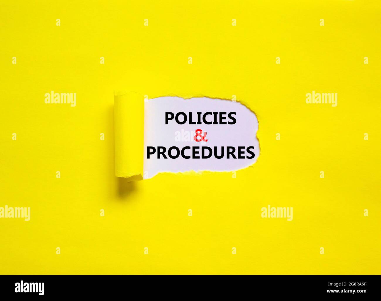 Policies and procedures symbol. Words 'Policies and procedures ...