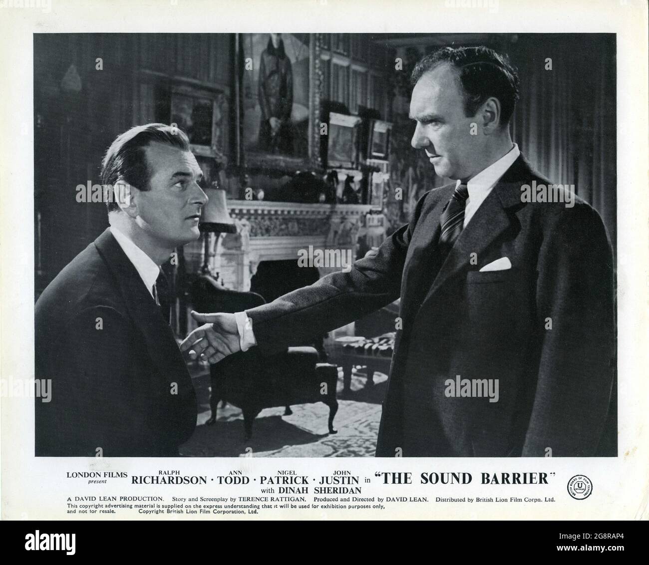 NIGEL PATRICK and RALPH RICHARDSON in THE SOUND BARRIER 1952 director ...