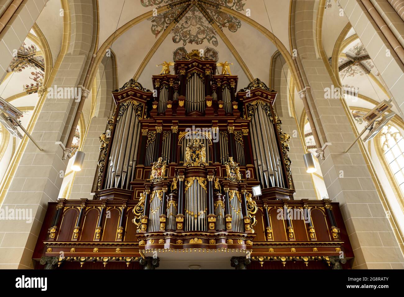 Religious music instrument in cathedral Stock Photo - Alamy