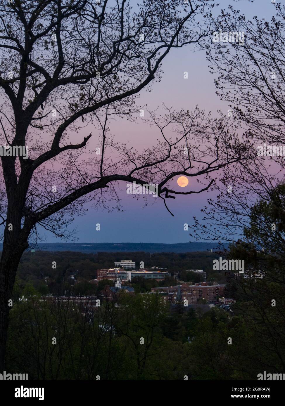 Moonrise over the City Stock Photo - Alamy