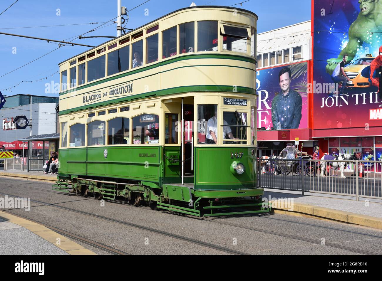 Blackpool trams hi-res stock photography and images - Alamy