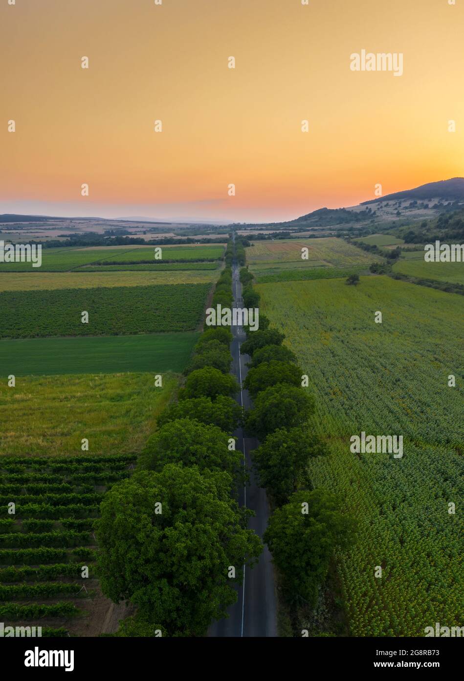 Straight country road hi-res stock photography and images - Alamy