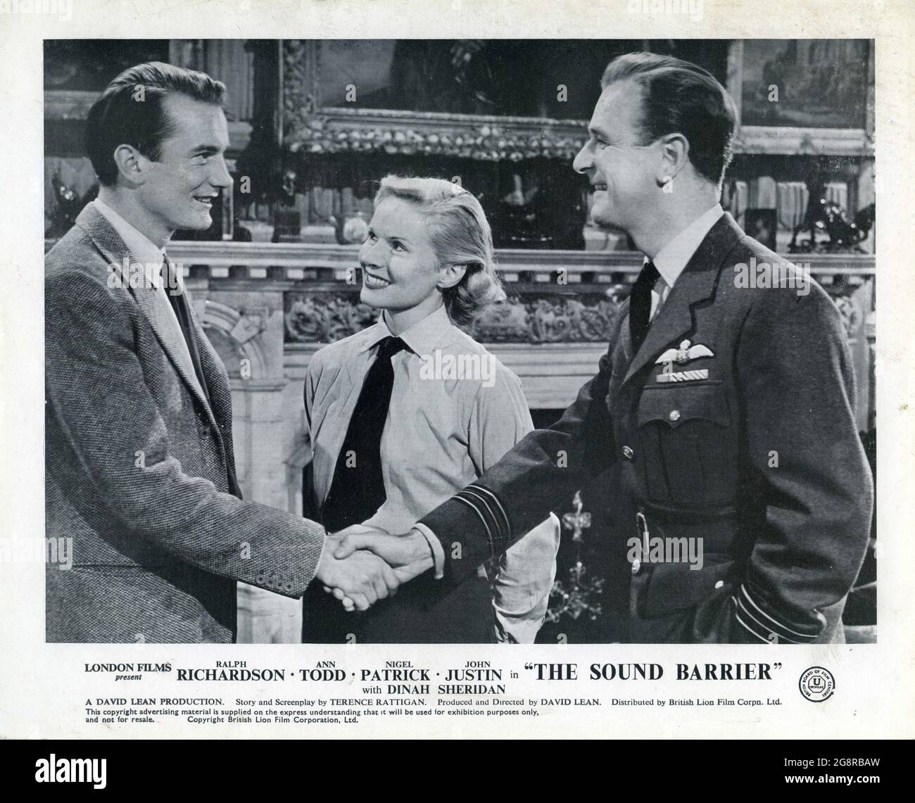 DENHOLM ELLIOTT ANN TODD and NIGEL PATRICK in THE SOUND BARRIER 1952 ...