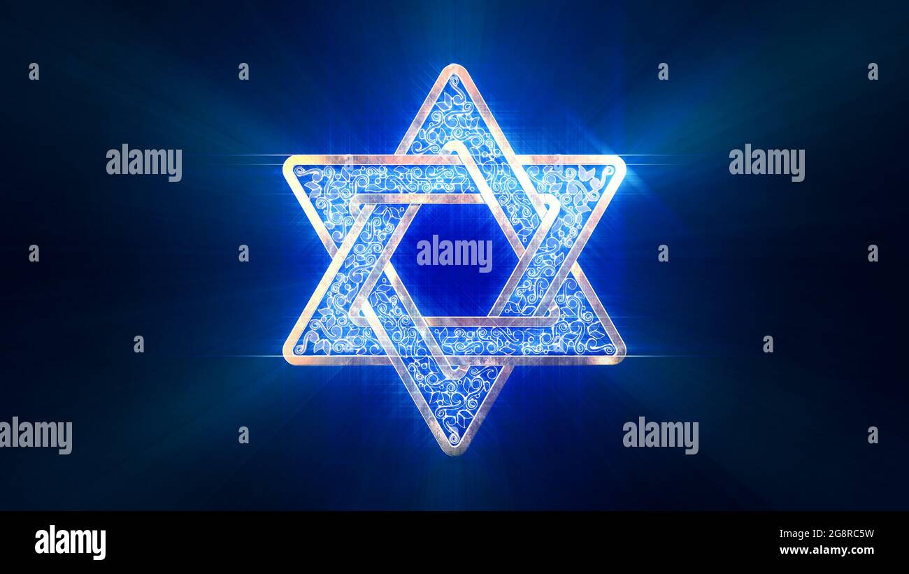 nice star of david backdrop . cg object 3D illustration Stock Photo - Alamy