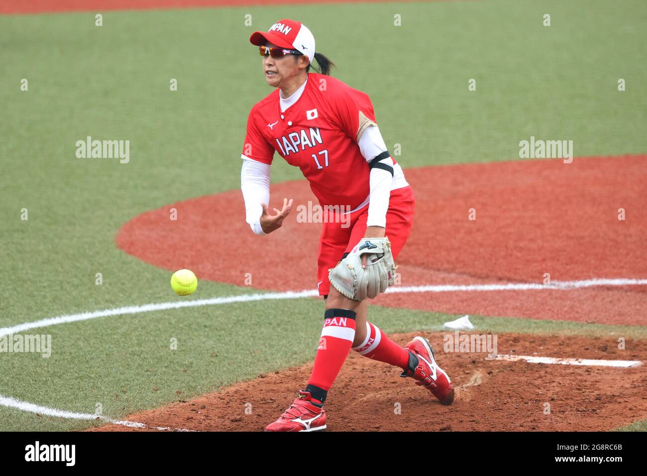 Fukushima, Japan. 22nd July, 2021. Yukiko Ueno (JPN) Softball : Opening Round match between ...
